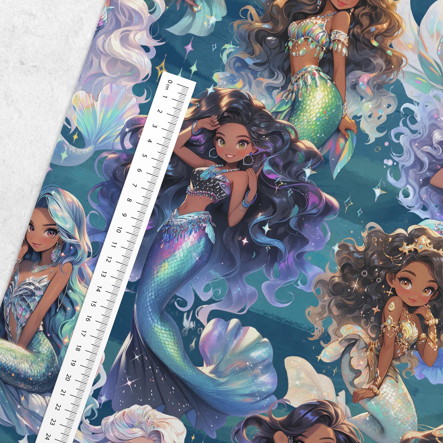 Stoffschreinerei Tolle Stoffe für dich und dein Handwerk - French Terry glamouröse Meerjungfrauen