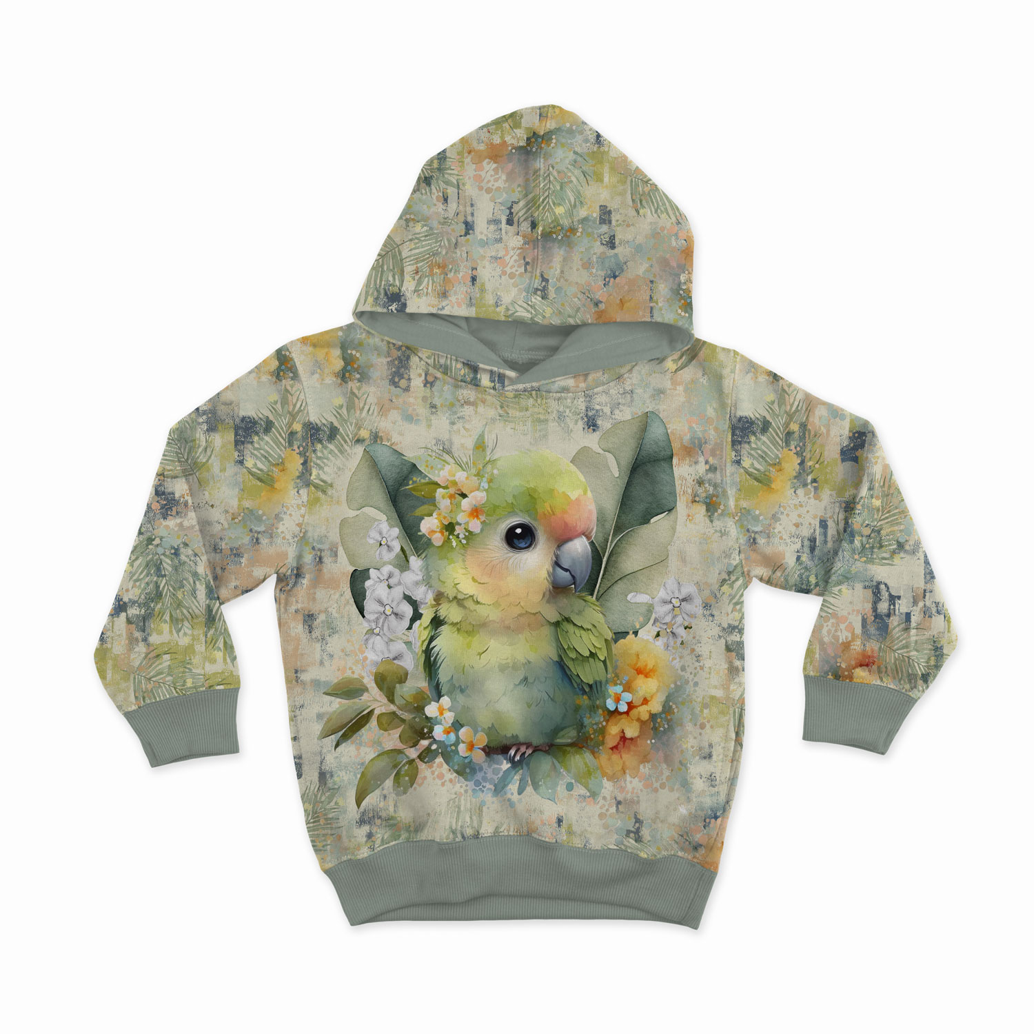 Stoffschreinerei Tolle Stoffe für dich und dein Handwerk - French Terry Panel "Tropical" Papagei