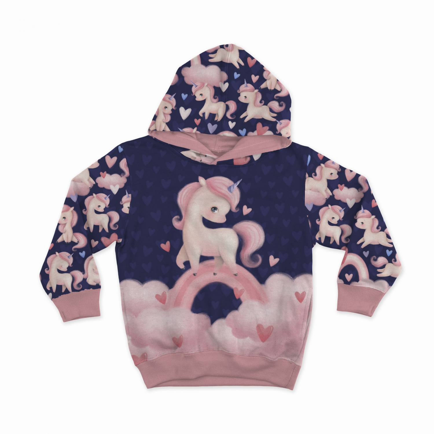 Stoffschreinerei Tolle Stoffe für dich und dein Handwerk - French Terry Panel Valentine Einhorn