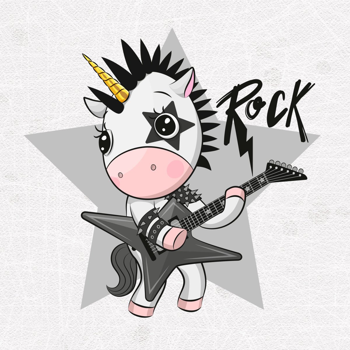 Stoffschreinerei Tolle Stoffe für dich und dein Handwerk - French Terry - Panel S Rockstar Einhorn