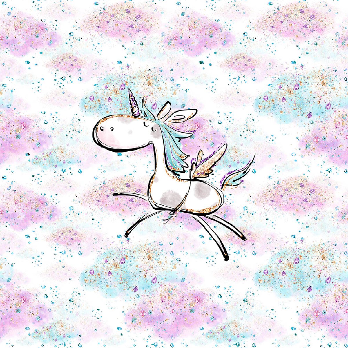 Stoffschreinerei Tolle Stoffe für dich und dein Handwerk - French Terry - Panel S fliegendes Einhorn